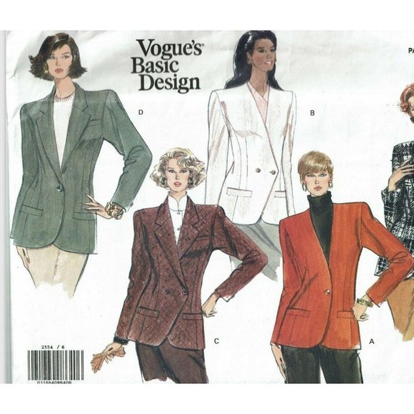 Vogue | Office | Vogue Sewing Pattern 2554 Misses Petite Jacket Size ...